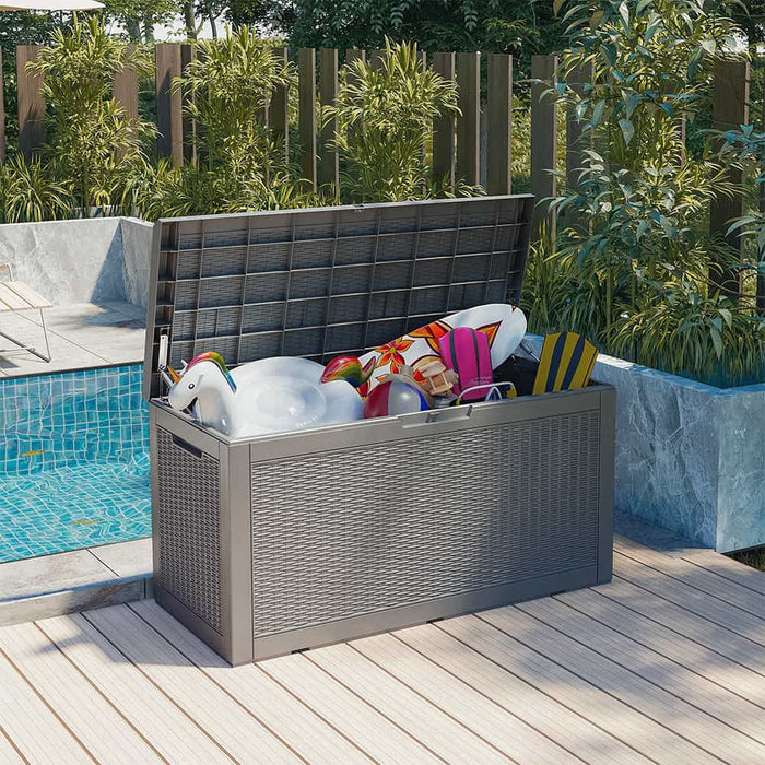 Bluu 100 Gallon Waterproof Deck Box | Weather Reistant Resin