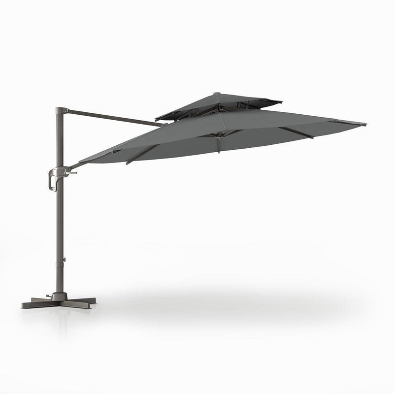 Wind-Resistant 12 ft Large Cantilever Umbrella | Bluu Sequoia Pro